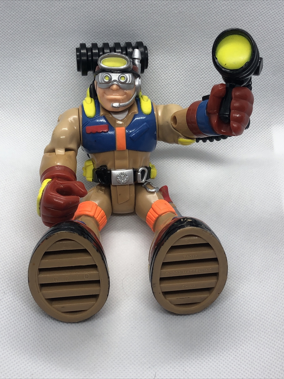 Fisher Price Rescue Heroes Rock Miner w/ Backpack Action Figure Mattel ...