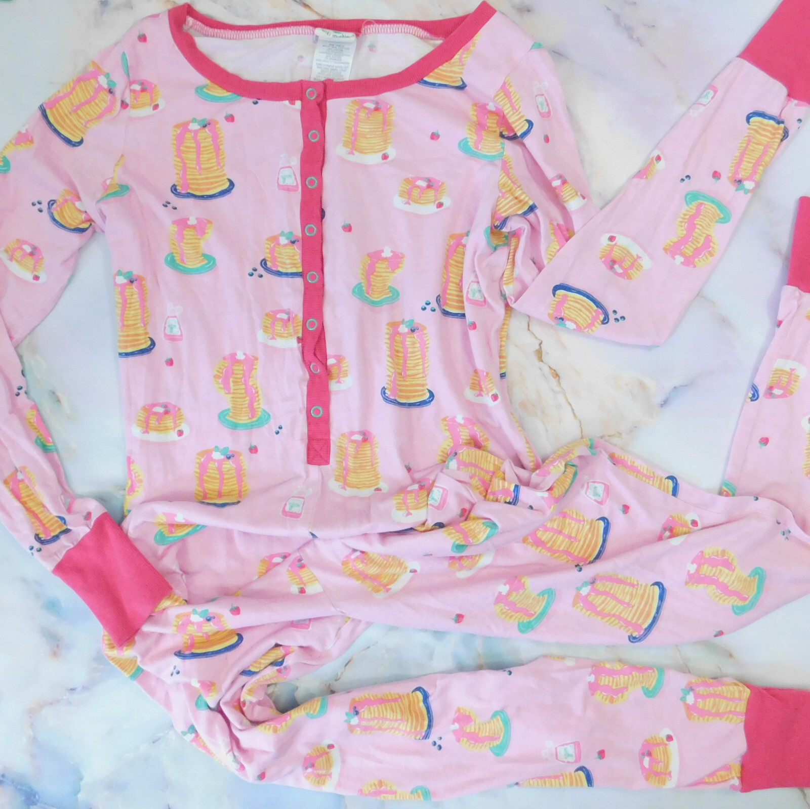 Munki Munki Pink Strawberry Pancake Breakfast Pajamas… - Gem