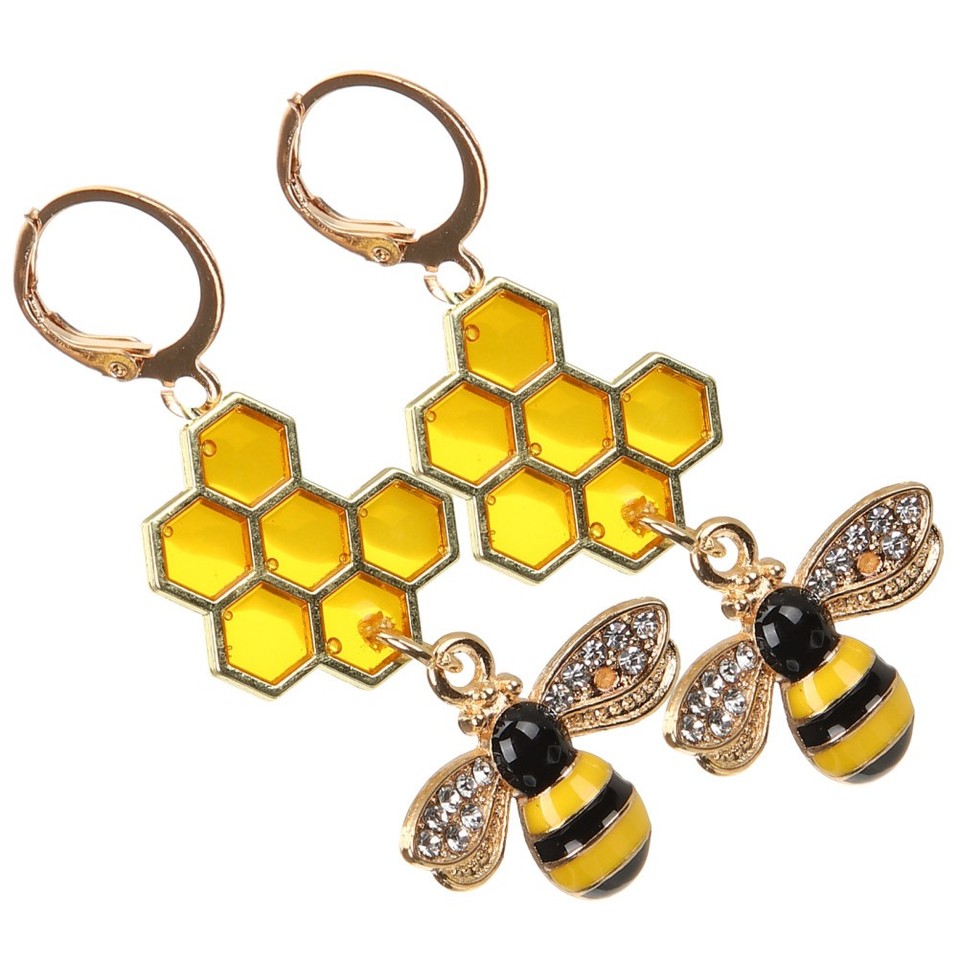 Dangle Bee Earrings Beehive Earrings Wedding Christmas Birthday Gift ...