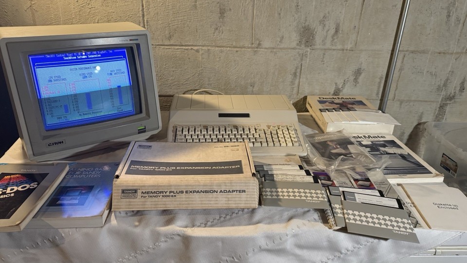 WORKING Tandy 1000EX Bundle With Disks Computer Memory Upgrade Manuals ...