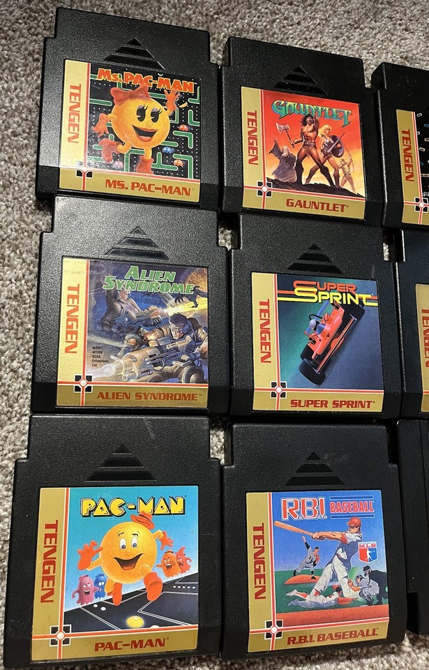 9 Great NES Game Lot - Cart Only - Tested/Working Tengen Pac-Man ...