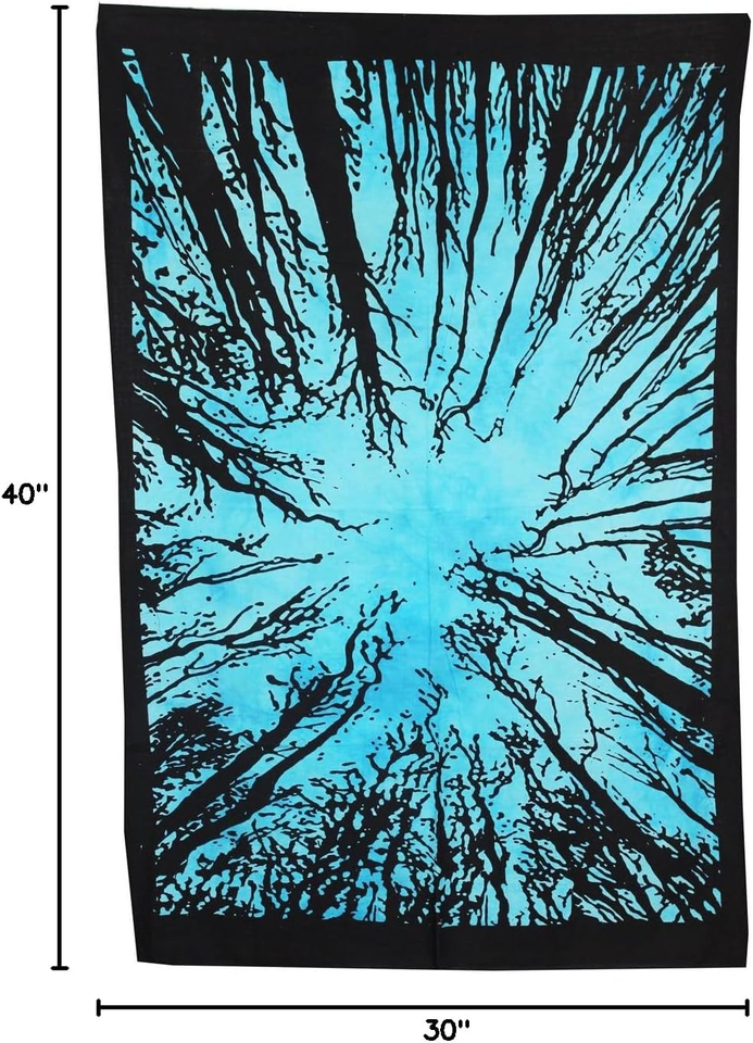 Blue Locust Trees Tapestry Poster Urban Tapestry Tree of Life Forest ...