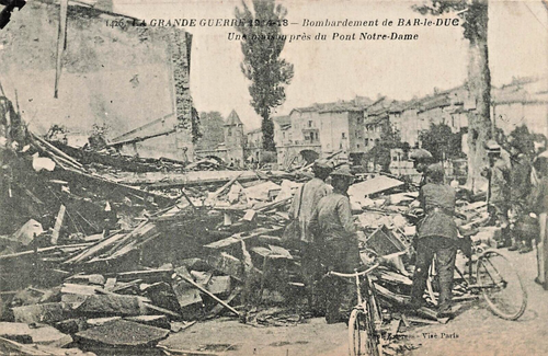WW1 GRANDE GUERRE 1914-1918~BAR le DUC BOMBARDEMENT~U S SOLDIER MESSAGE ...