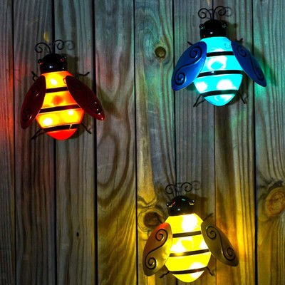 Waterproof Solar Bees Lights Simulation Honey Bees Fence | eBay