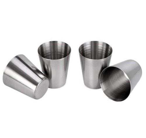 Edelstahl Schnapsbecher 3cl / 5,5cl Edelstahlbecher Schnapspinnchen ...