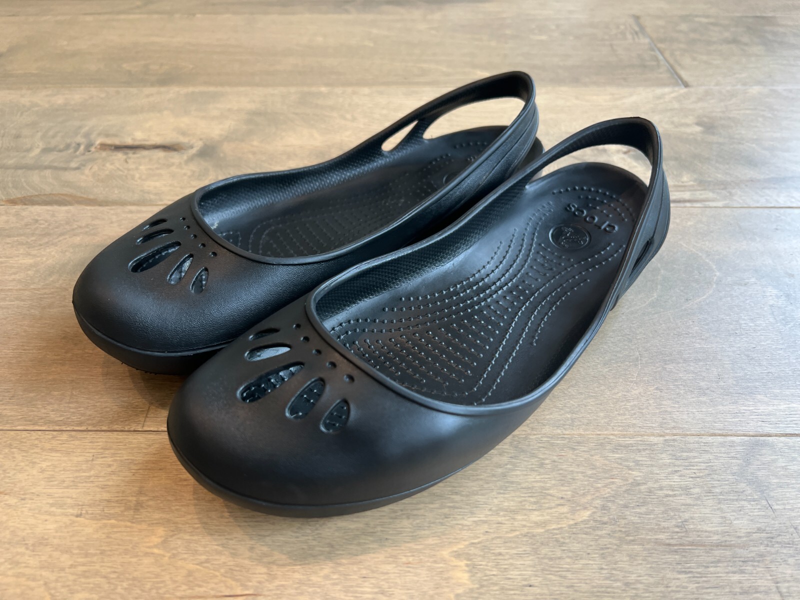 Crocs Kadee Slingback Black Work Flats Ballerina Slip… - Gem