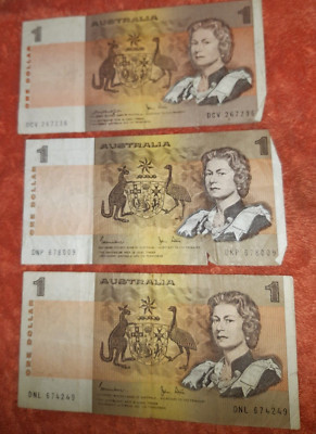 Australian Paper One Dollar Note x3 | eBay