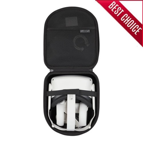 Hard Shell Case Meta Quest 2 VR Headset & Controllers W/ Storage Pocket ...