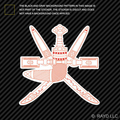 Omani National Emblem Sticker Decal Self Adhesive Vinyl Oman flag OMN ...