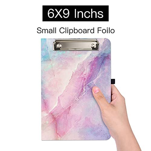 Mini Clipboard Folio with Refillable Lined Notepad and Interior Dream ...