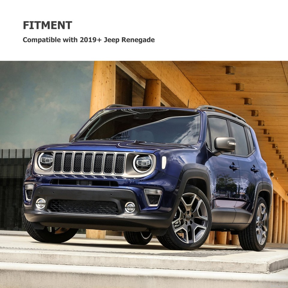 Chrome Front Grille Clip-in Grill Insert Ring Cover Trim for 2019+ Jeep ...