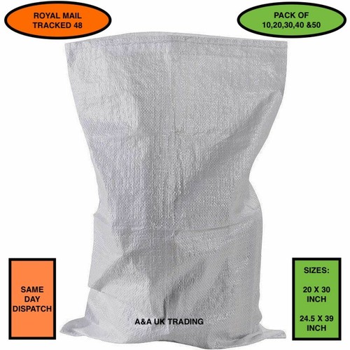Rubble Bags Sacks Bulk Builders Garden Waste Heavy Duty Large Woven 60 ...