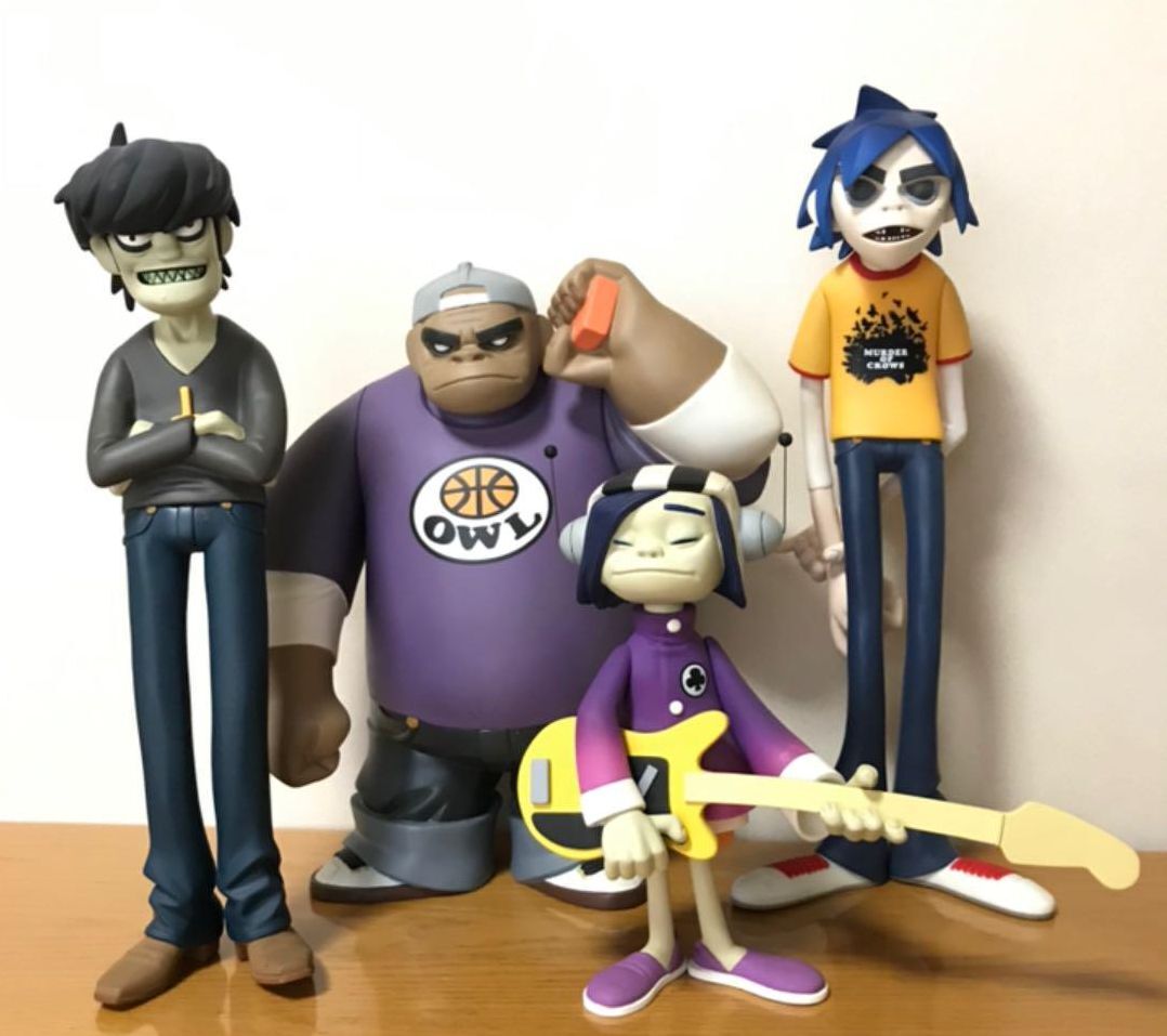 Kidrobot Gorillaz Red Edition Set Jamie Hewlett Murdoc, Russell, Noodle ...