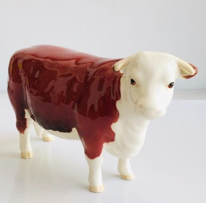 Vintage Beswick Hereford Cow Ch of Champions Decorative Figurine ...