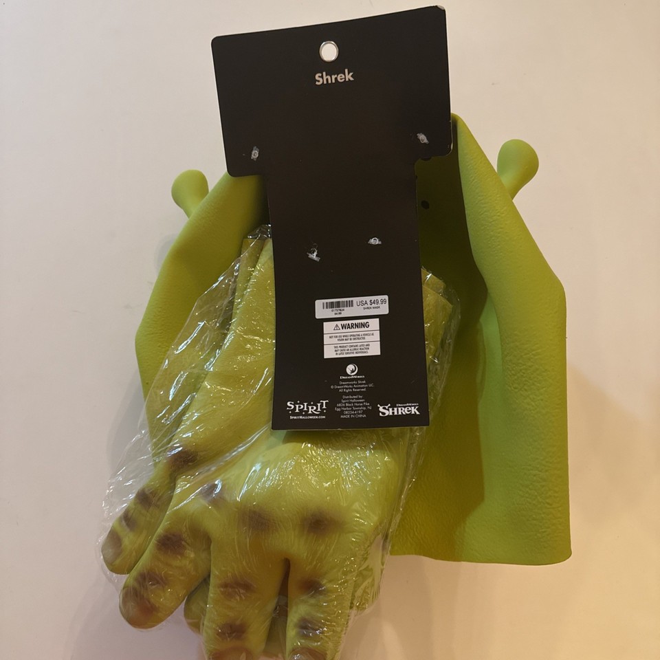 Dreamworks Shrek Halloween Costume Latex Mask & Hands - NWOT | eBay