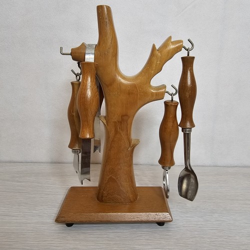 Wooden Tree Stand Bar Set Mancave Barware | eBay