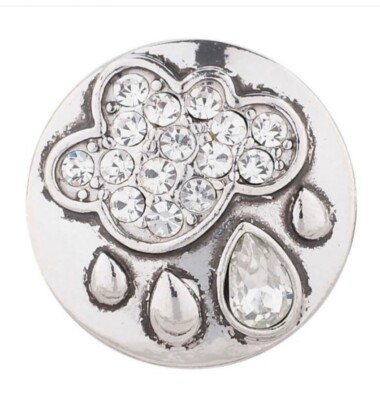 SNAP IN BUTTON CHARM FITS GINGER SNAPS STYLE JEWELRY RAIN RHINESTONE ...