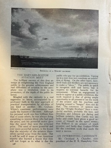 1910 Harvard Boston Aviation Meet Walter Brookins Graham-White | eBay