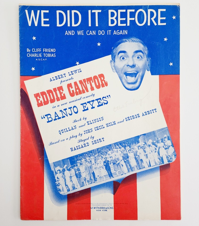1941 Banjo Eyes Sheet Music Musical Comedy We Did It Before Eddie ...