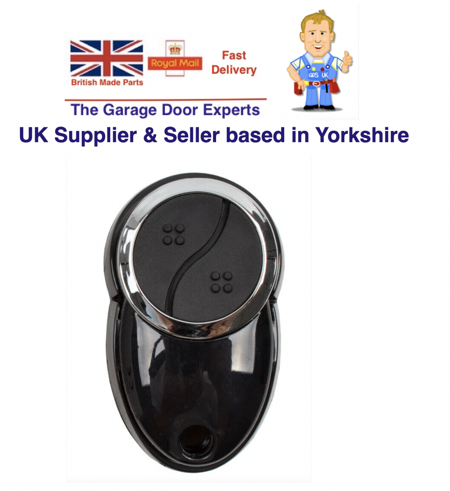 SECEUROGLIDE BLACK GARAGE ROLLER DOOR REMOTE CONTROL HANDSET KEY FOB ...