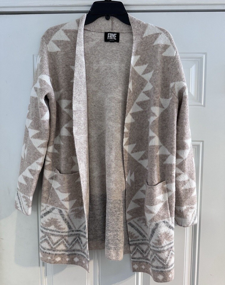 Frye Women's The Cozy Cardigan, Tan (Oatmeal Combo), Size M | eBay