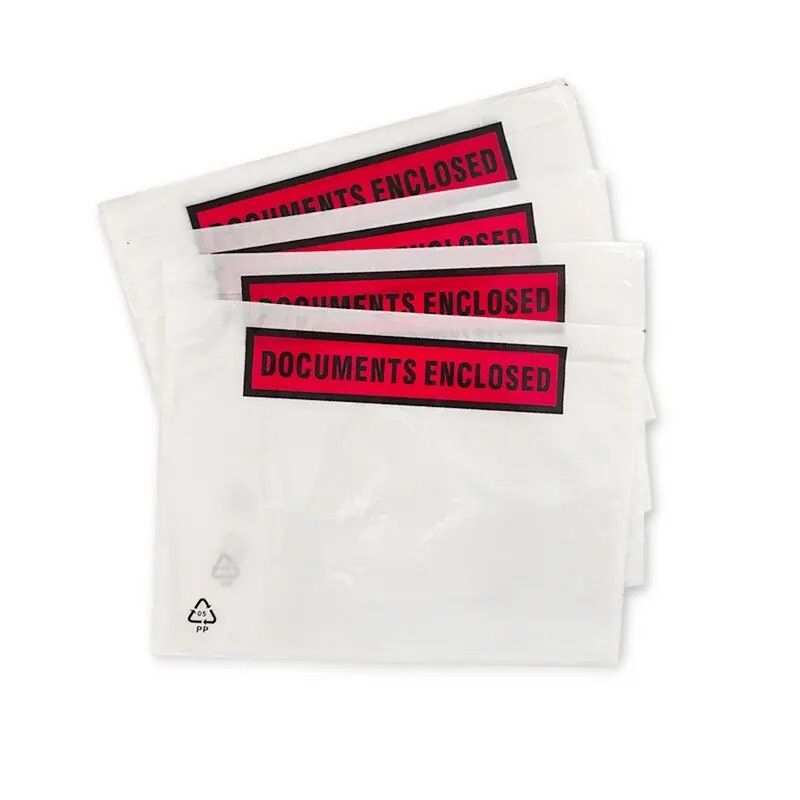 DOCUMENT ENCLOSED ENVELOPE INVOICE POUCHES CLEAR A7 A6 A5 | eBay UK