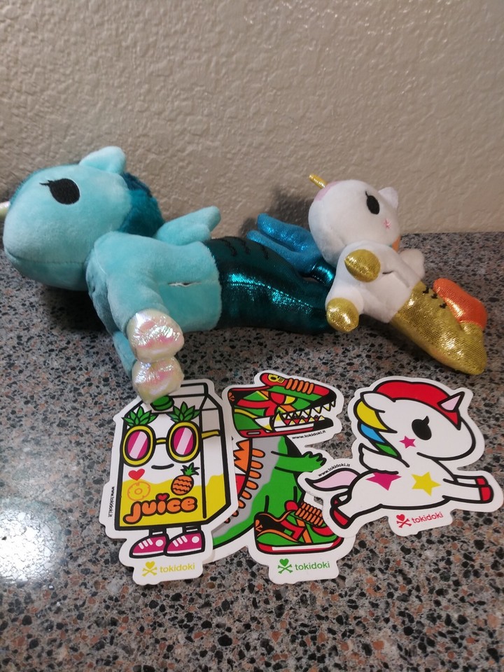 Tokidoki Cerulean + Pearla Mermicorno Plush Mermaid Turtle + Sticker ...