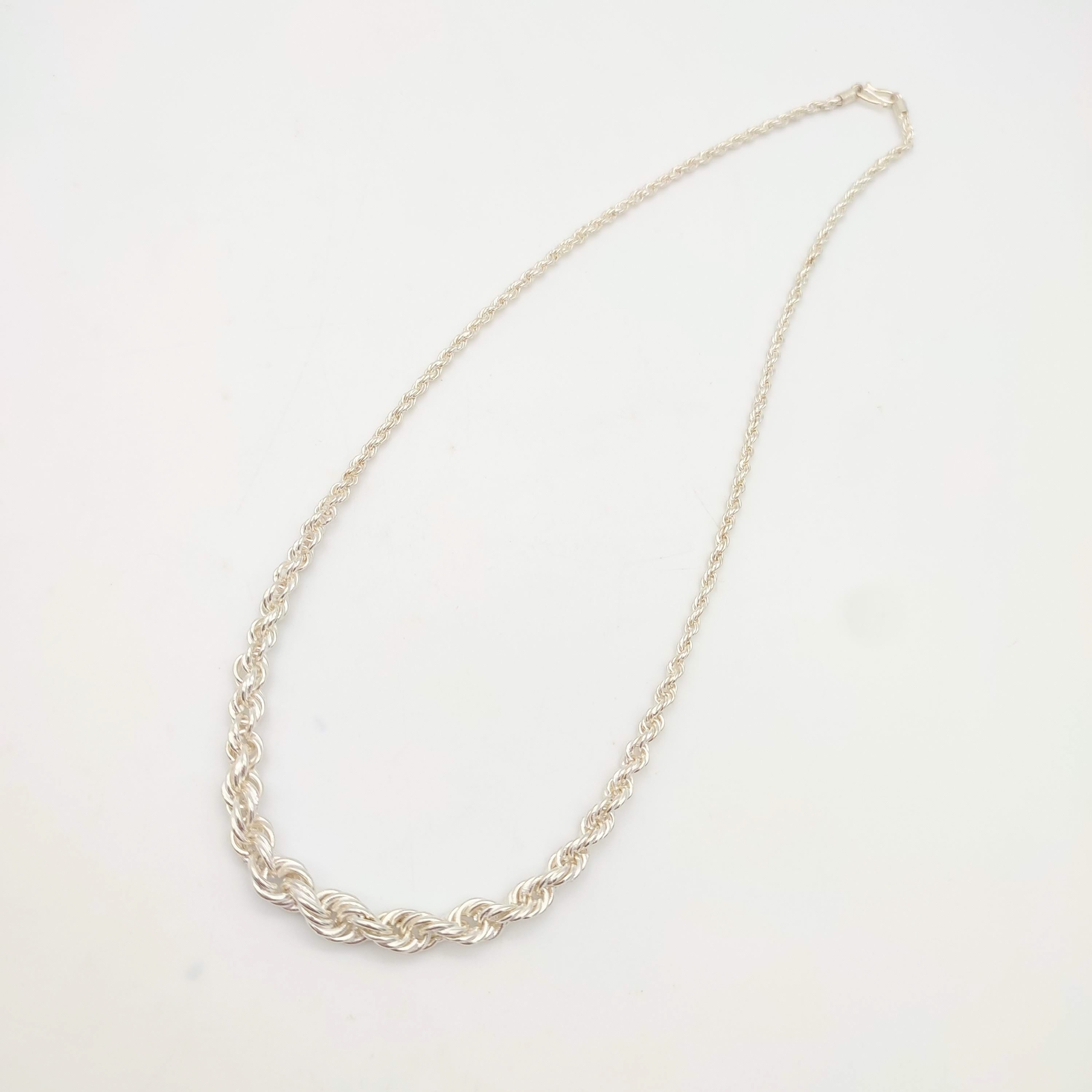 Twisted silver chain necklace 925 silver | eBay