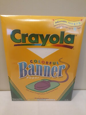 NEW Crayola Colorful Banner Paper 3 colorful Banners in each pack ...