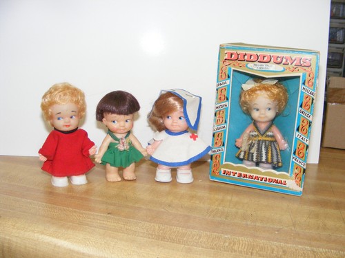 Vintage 1960's Uneeda Pee Wee 3.5" Dolls Lot of 4 Friends Hong Kong | eBay