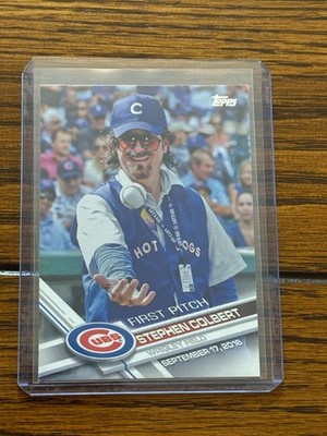Stephen Colbert 2017 Topps First Pitch #22 Cubs | eBay