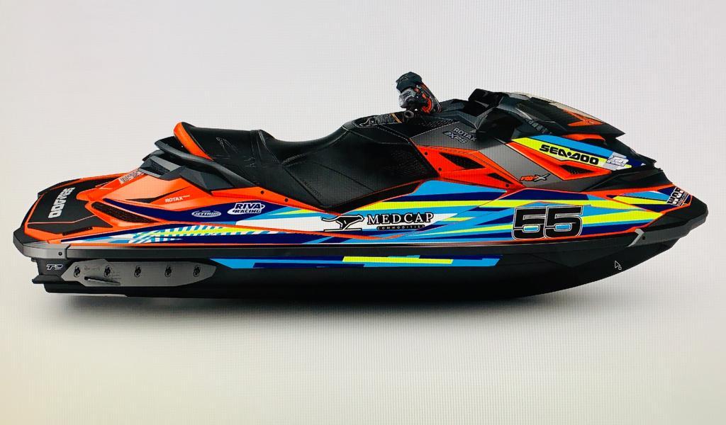 SEA DOO RXP-R 260 300 Graphics Template '14-'18 - Full Kit Contour ...