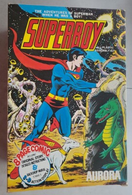 1974 AURORA DC SUPERBOY PLASTIC MODEL KIT UNGLUED & UNPAINTED MISSING ...
