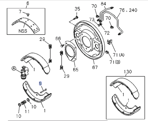 2x Brake Drum Shoe Hold Set Repair Kit for Isuzu NPR NQR 87-18 ...