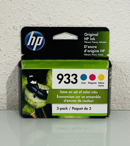 HP Genuine 933 3-pack Cyan/Magenta/Yellow Original Ink Cartridges 2023 ...