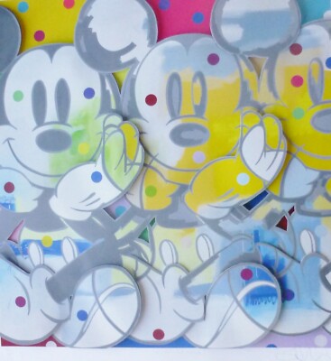 Ben Allen - "Mickey Meditation" 3D construction Hand signed Urban Pop ...