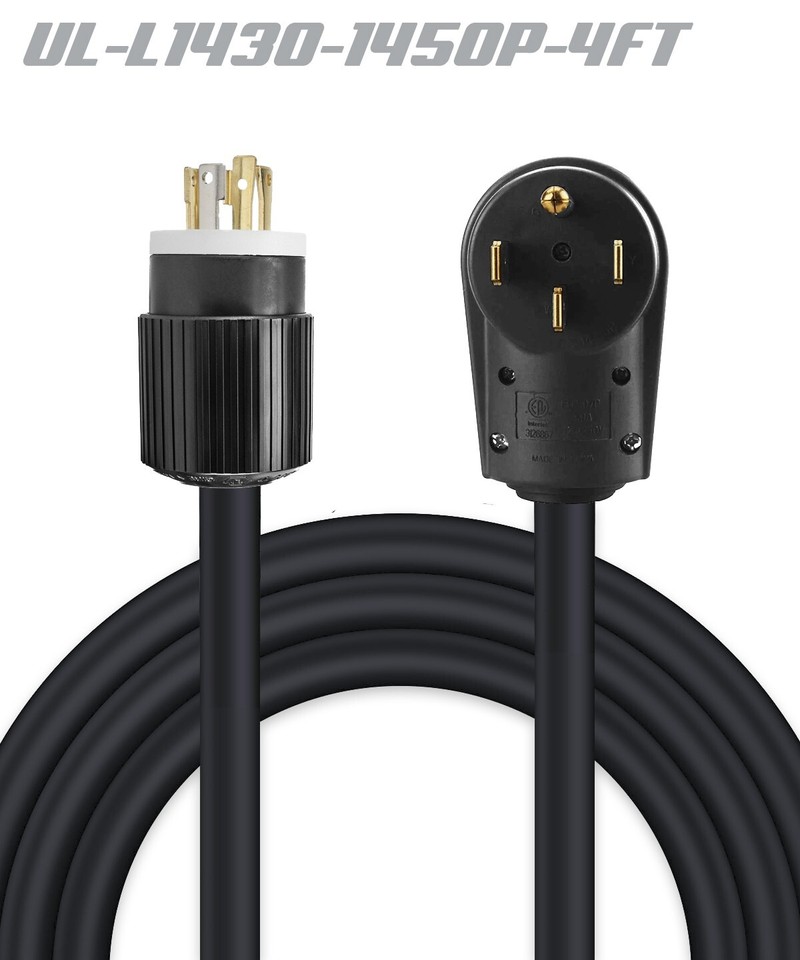L14-30P to 14-50P Emergency Generator Cable -4ft long | eBay