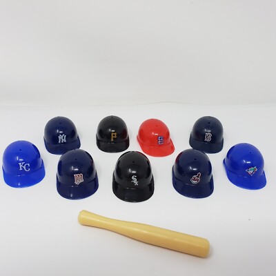 Laich Mini Baseball Helmet Set MLB Hat Lot Includes Small Baseball Bat ...