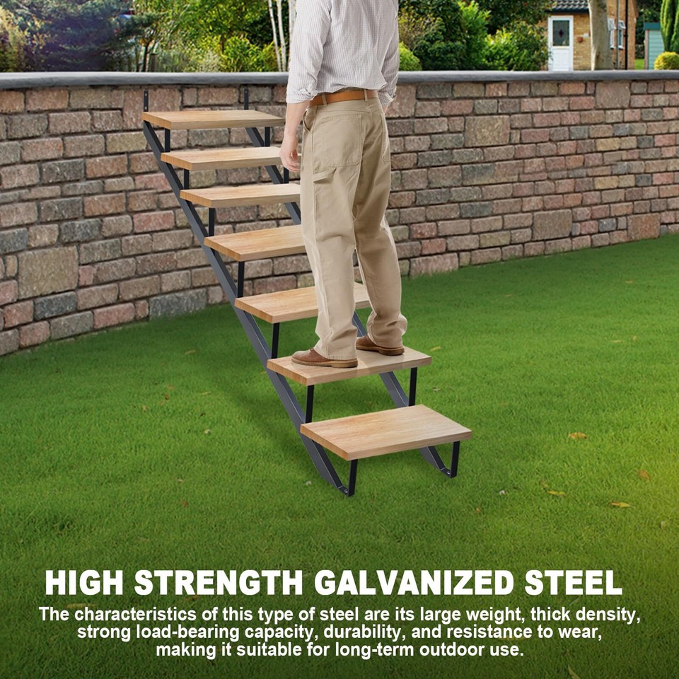 Steel Stair Stringer 7 Step Metal Stair Stringers For Deck Height 57 ...