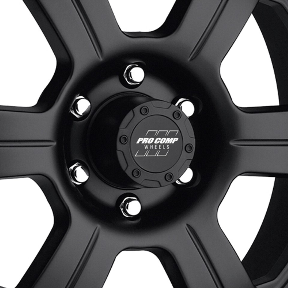 16x8 -12 Pro Comp PA89 Kore 6x4.5 Flat Black Wheels (Set of 4) | eBay