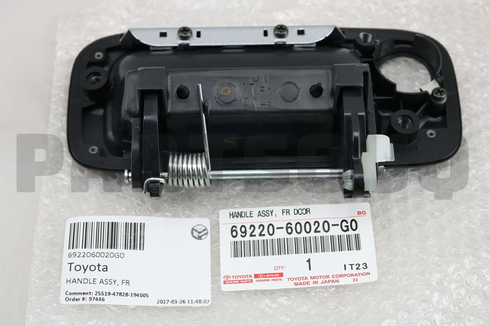 6922060020G0 Genuine Toyota HANDLE ASSY, FRONT DOOR OUTSIDE, LH 69220 ...