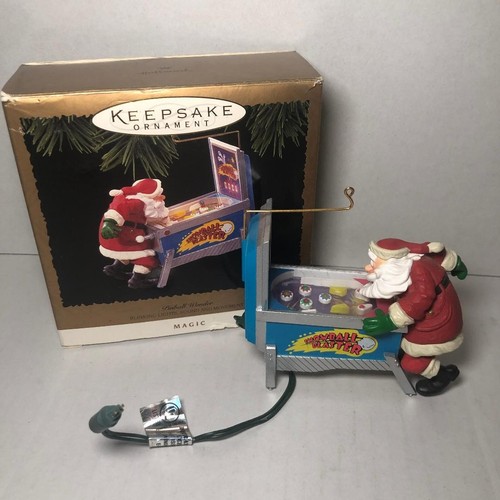 Hallmark Keepsake Ornament Magic Pinball Wonder Santa Pinball Machine ...