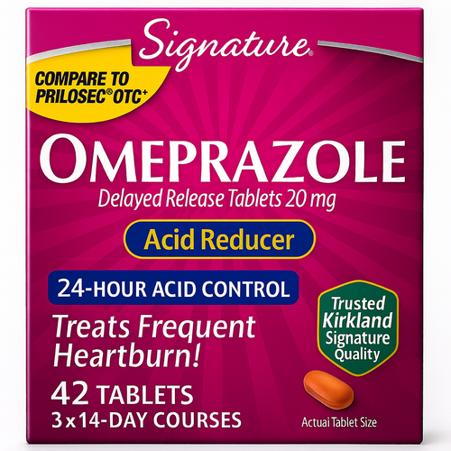 Generic Prilosec Omeprazole 20mg Acid Reducer - 42 tablets, expire 2027 ...