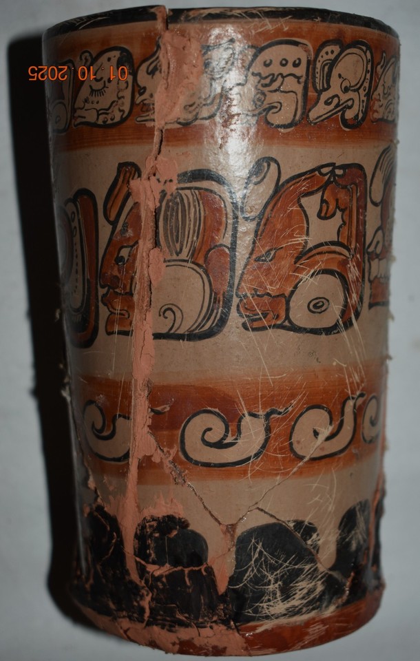 BEAUTIFUL MAYAN VASE, ALL GLYPHS 7" | eBay