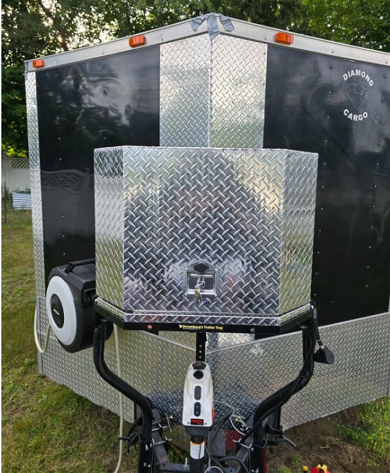 32" Aluminum Generator Box Storage for Generator Security RV Trailer ...