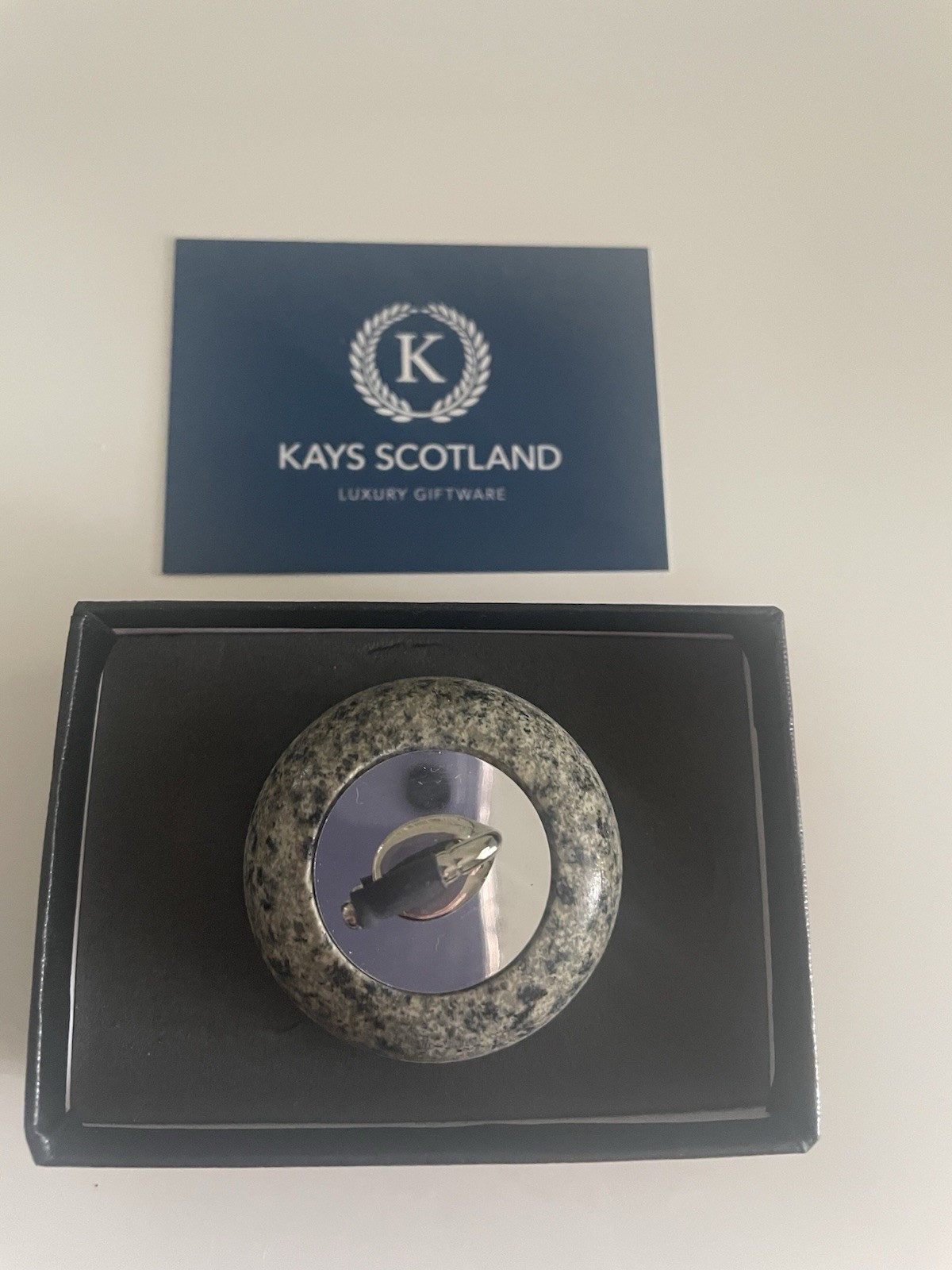 Kays of Scotland Ailsa Craig Granite Curling Stone Paperweight New ...