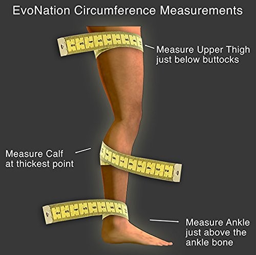 EvoNation Women's USA Made Thigh High Graduated Compression Stockings ...