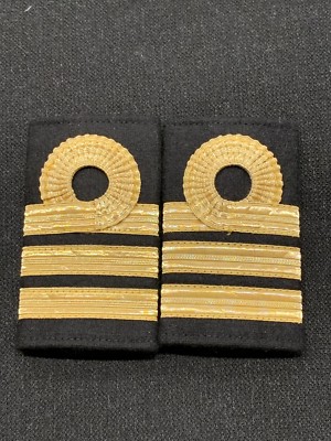Epaulette Naval Commander Rank Marking 1 Curl 2 Bars | eBay