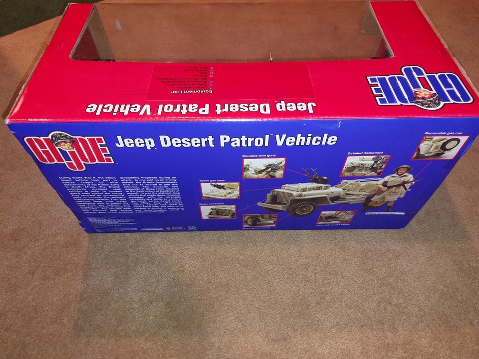 Vintage GI Joe Jeep Desert Patrol Vehicle W/ Accessories New Unopened ...