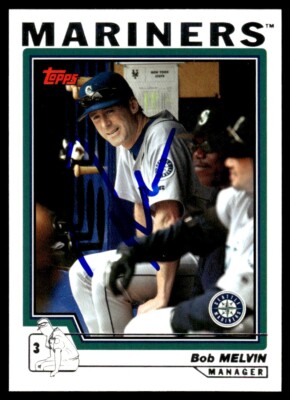 2004 Topps Baseball Card Bob Melvin Seattle Mariners #292 Signed | eBay